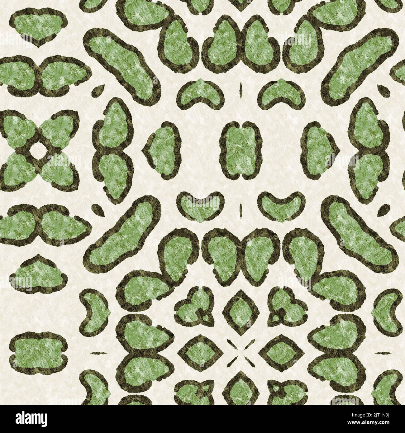 Mosaic geometric green leopard print texture pattern. Trendy ...