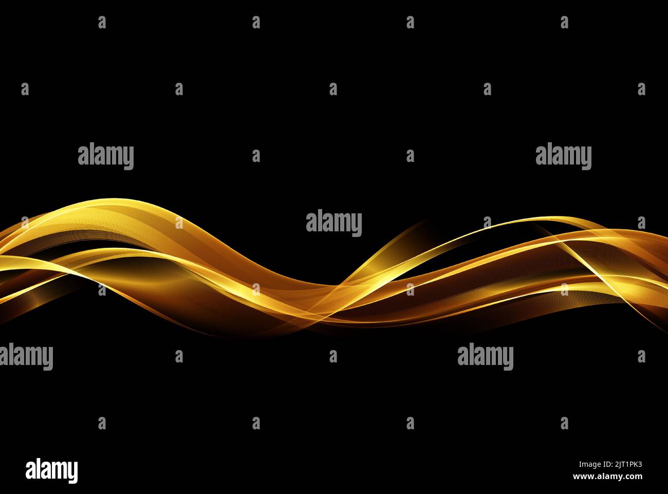 Abstract shiny golden wave design element,gold glitters flow of ...