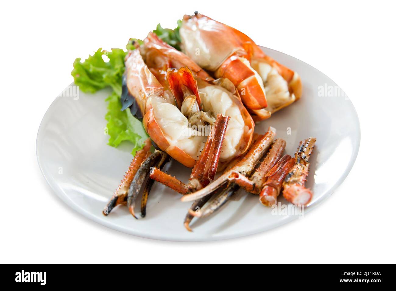 Die cut of Prawns, Grilled river shrimp or Thai shrimp isolated on ...