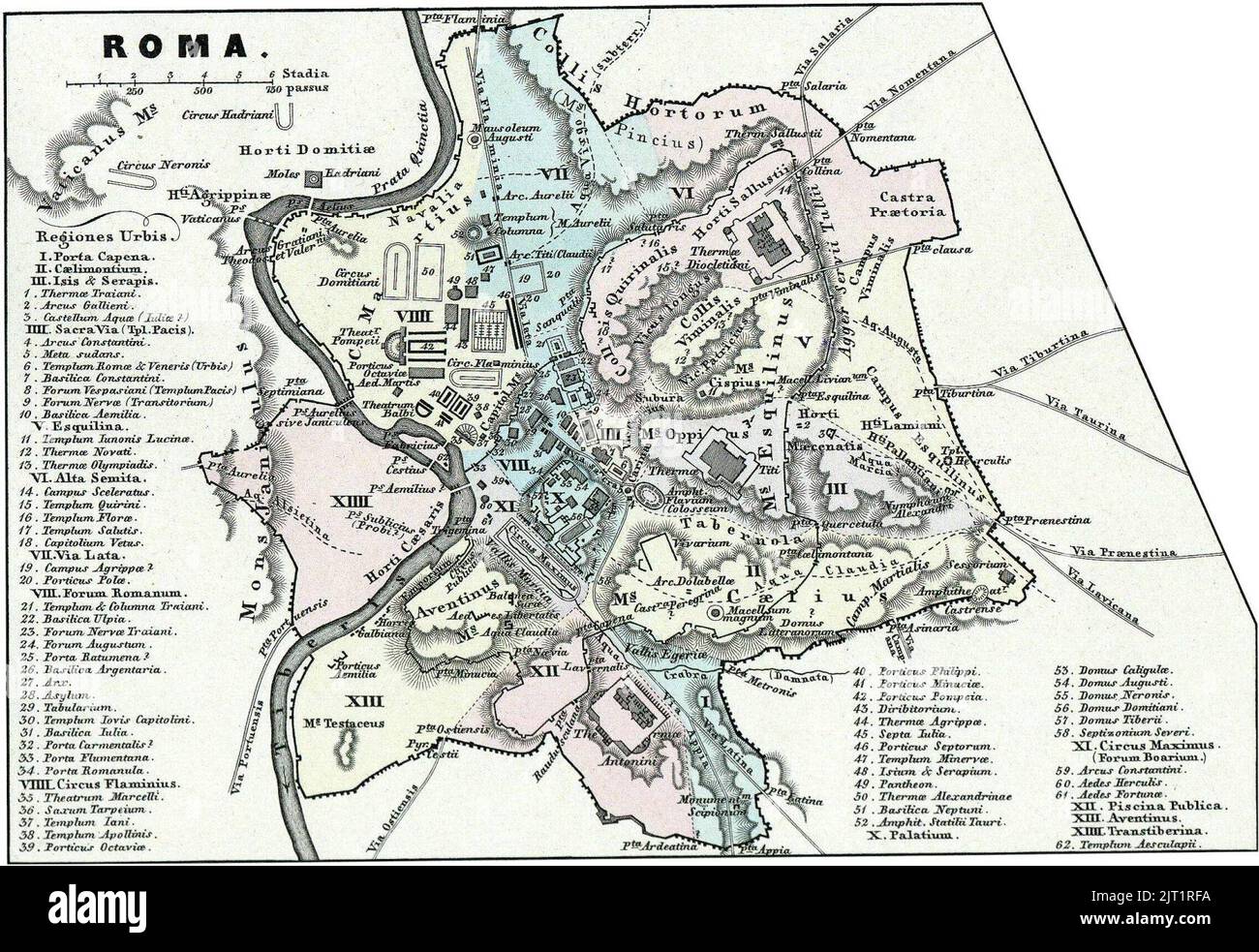 Topography and Monuments of Ancient Rome (Menke Stock Photo - Alamy