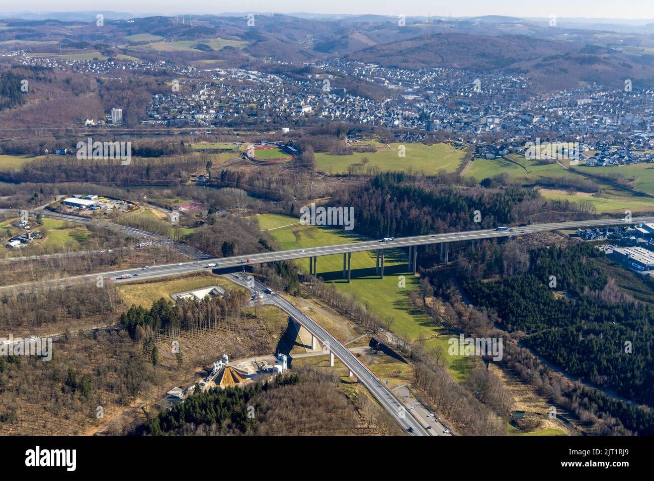 Freeway bridge viaduct rosenthal of the freeway a45 sauerlandlinie hi ...