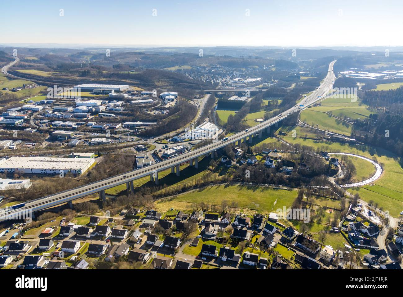 Freeway bridge valley bridge sassmicke of the freeway a45 ...