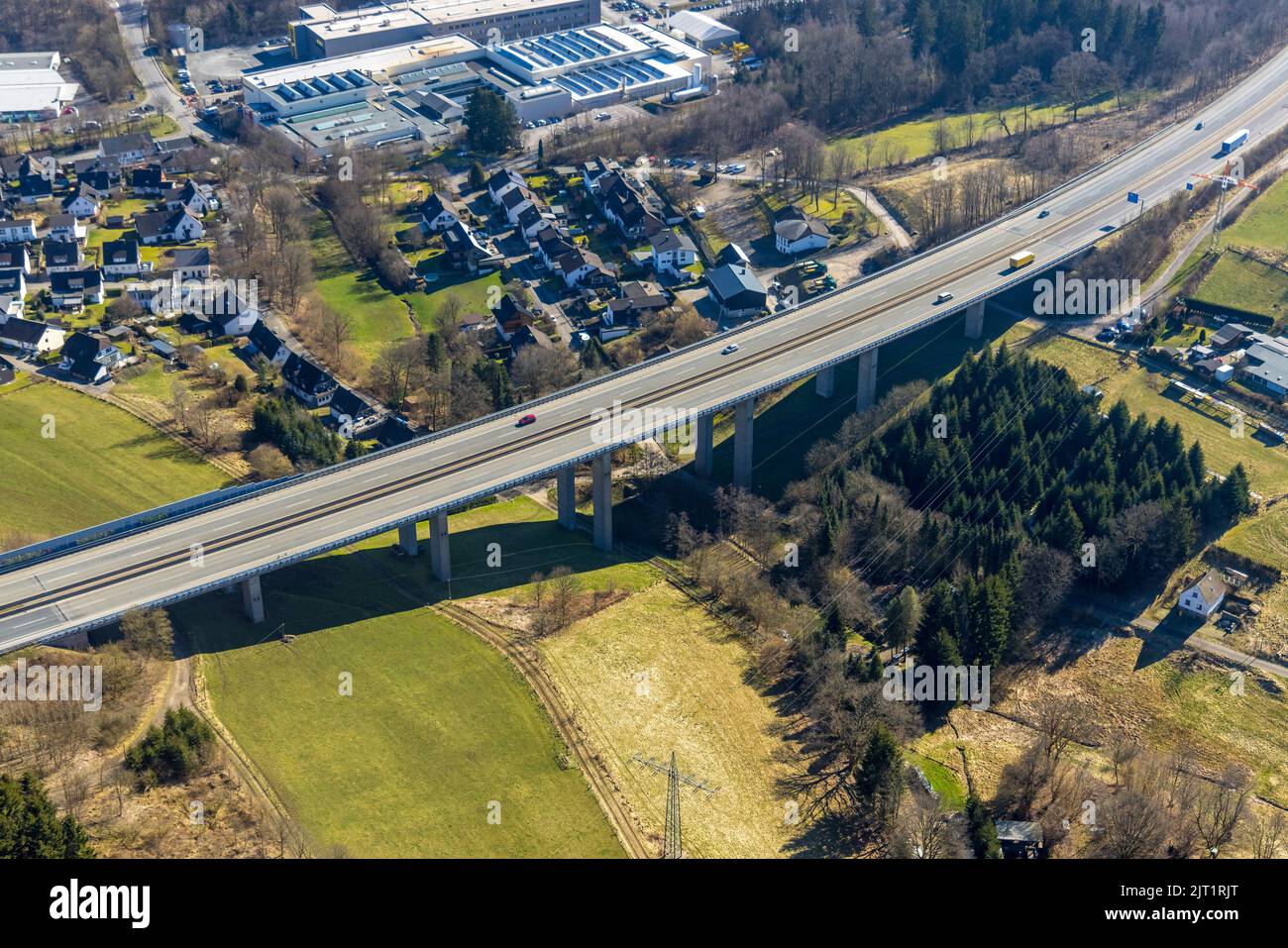 Freeway bridge viaduct rublinghausen of the freeway a45 sauerlandlinie ...