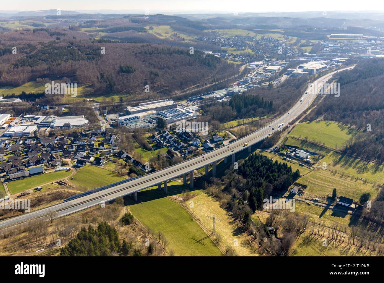 Freeway bridge viaduct rublinghausen of the freeway a45 sauerlandlinie ...