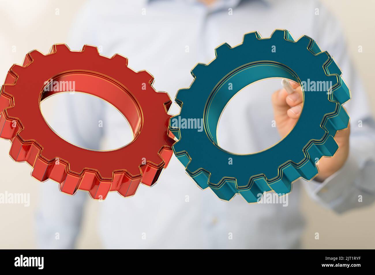 A 3D rendering of digital neural networks in a hand Stock Photo - Alamy