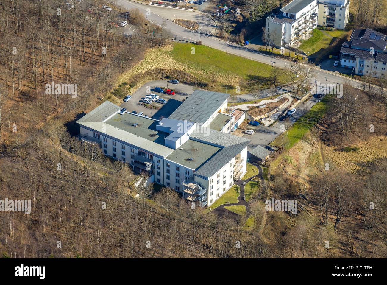 Aerial view, Haus Obere Hengsbach Seniorenheim, Eiserfeld, Siegen ...