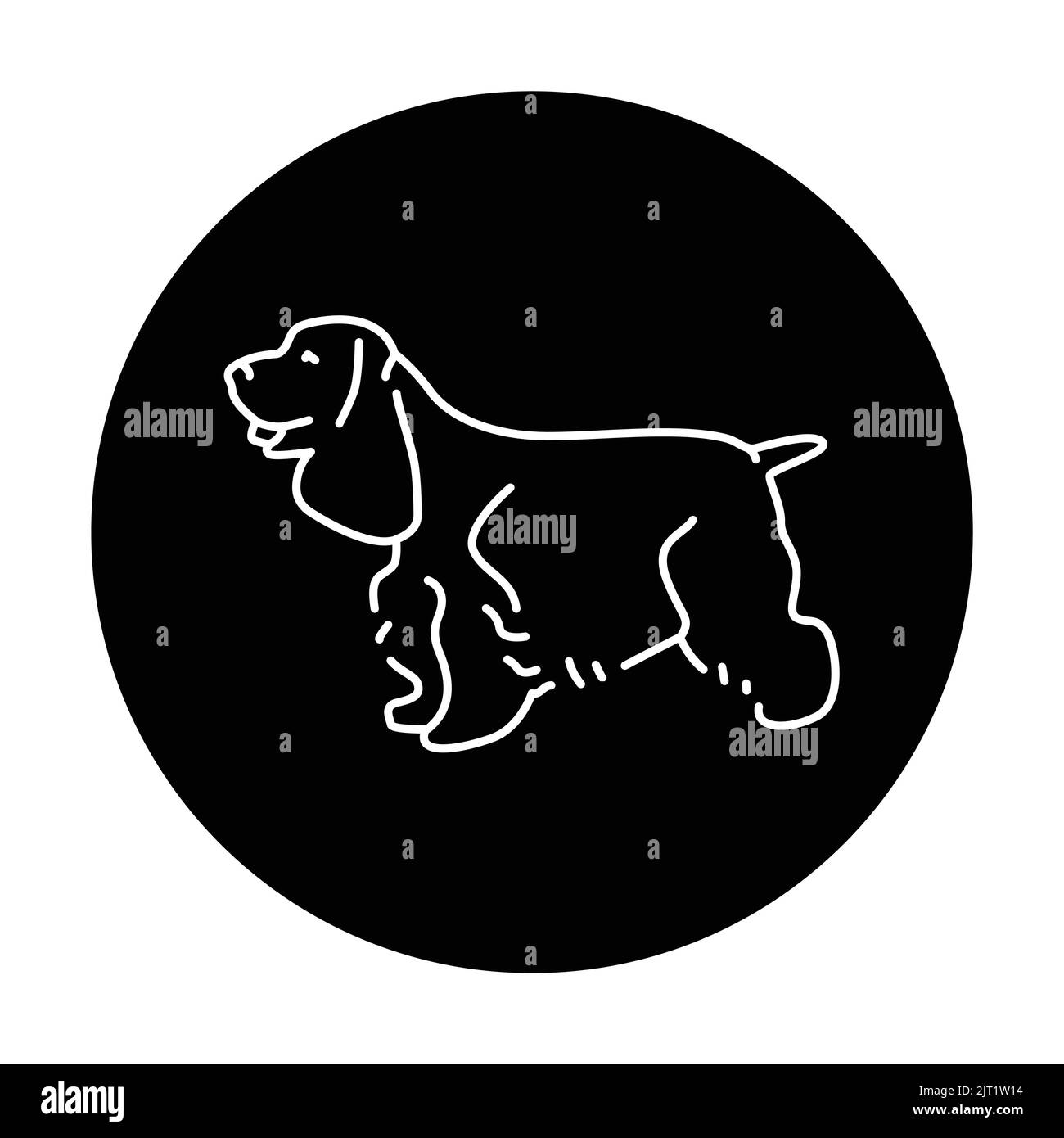 Spaniel dog clipart hi-res stock photography and images - Alamy
