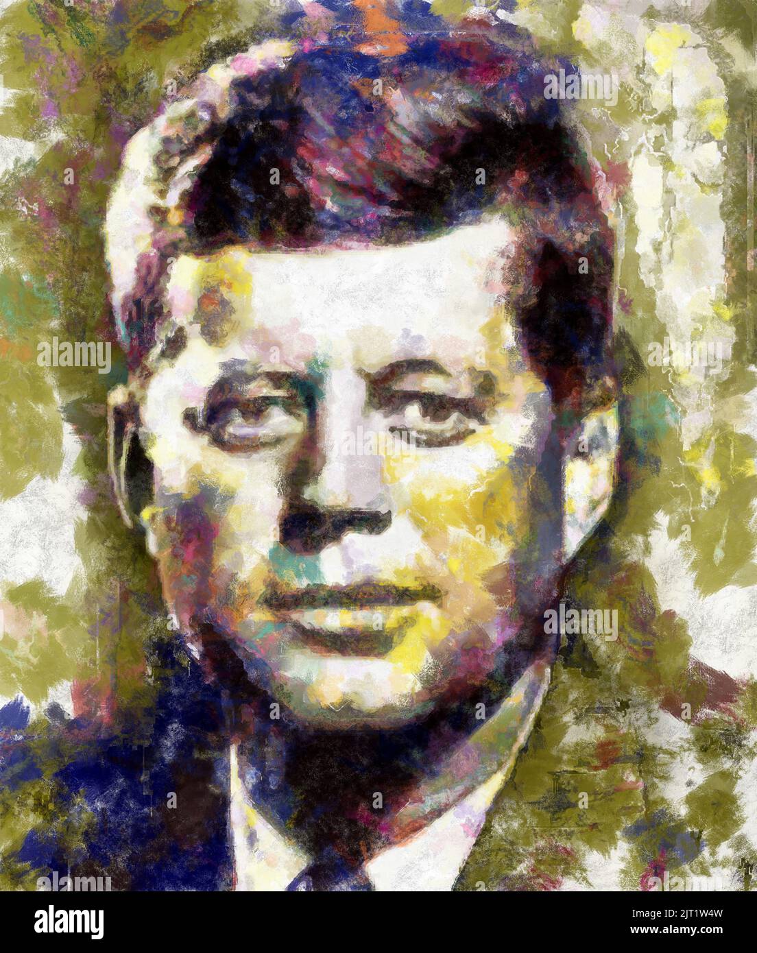 Kennedy portrait painting hi-res stock photography and images - Alamy