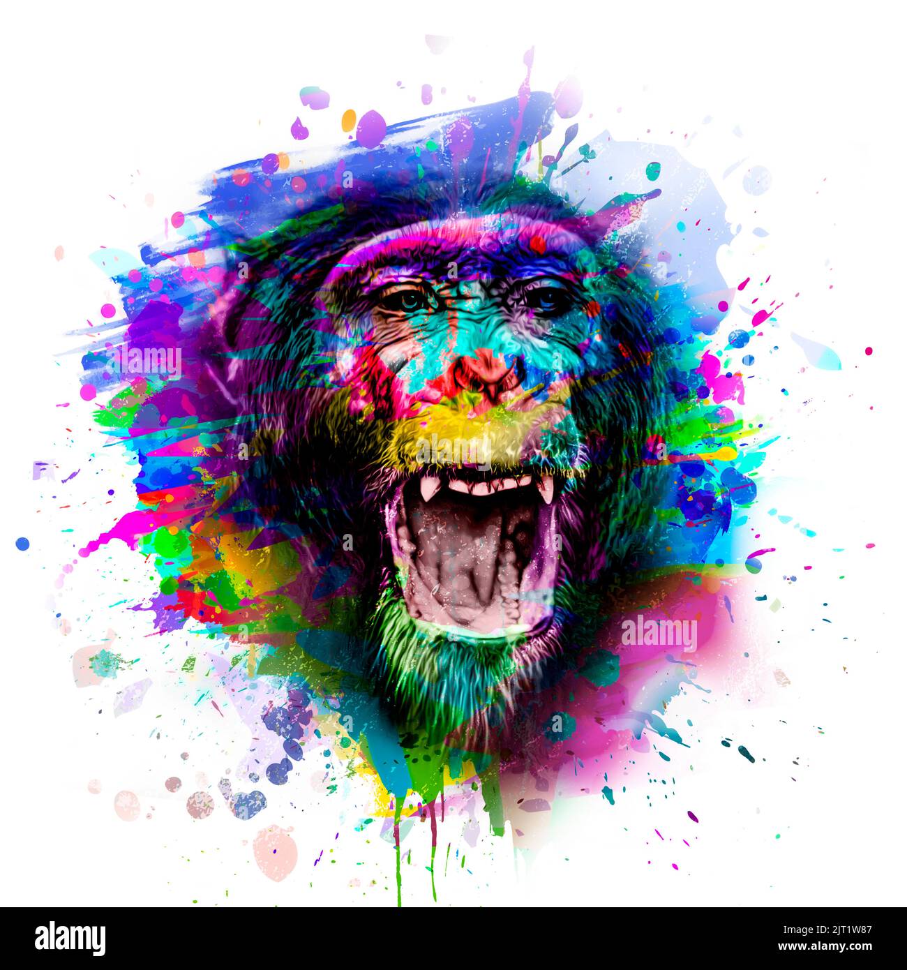 Graffiti monkey Cut Out Stock Images & Pictures - Alamy