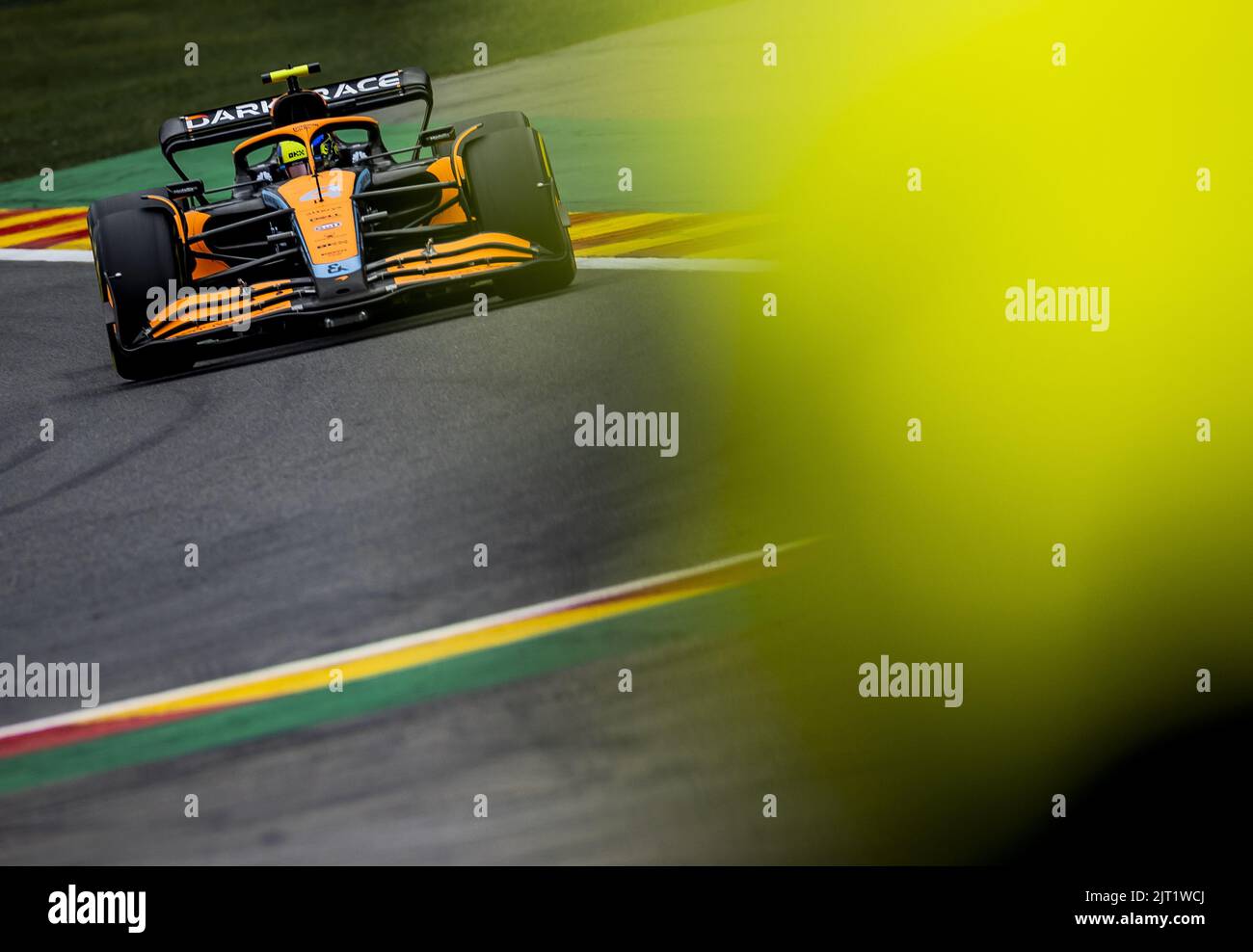 SPA - Lando Norris (4) with the McLaren MCL36 in action during the 3rd ...