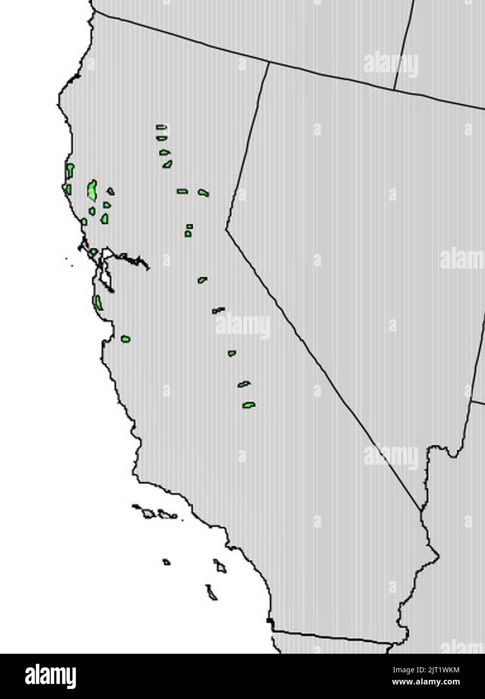 Torreya californica range map cropped Stock Photo - Alamy