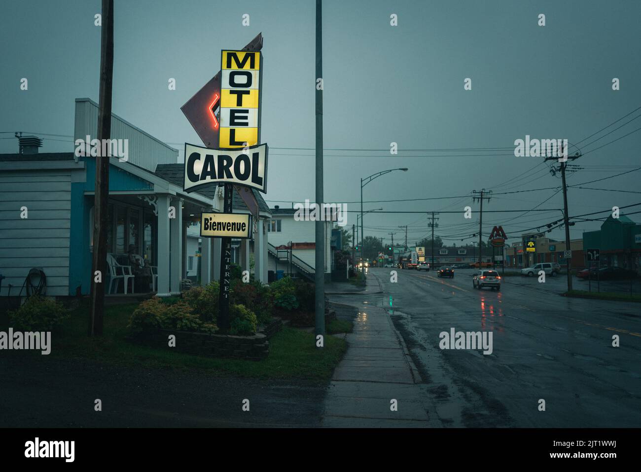 Vintage motel night hi-res stock photography and images - Alamy