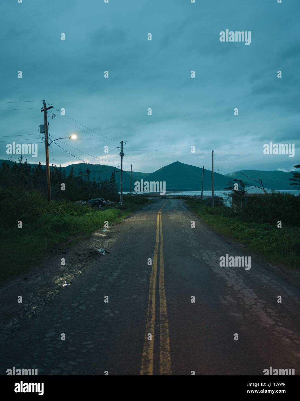 A road in Dingwall, Cape Breton, Dingwall, Nova Scotia, Canada Stock ...
