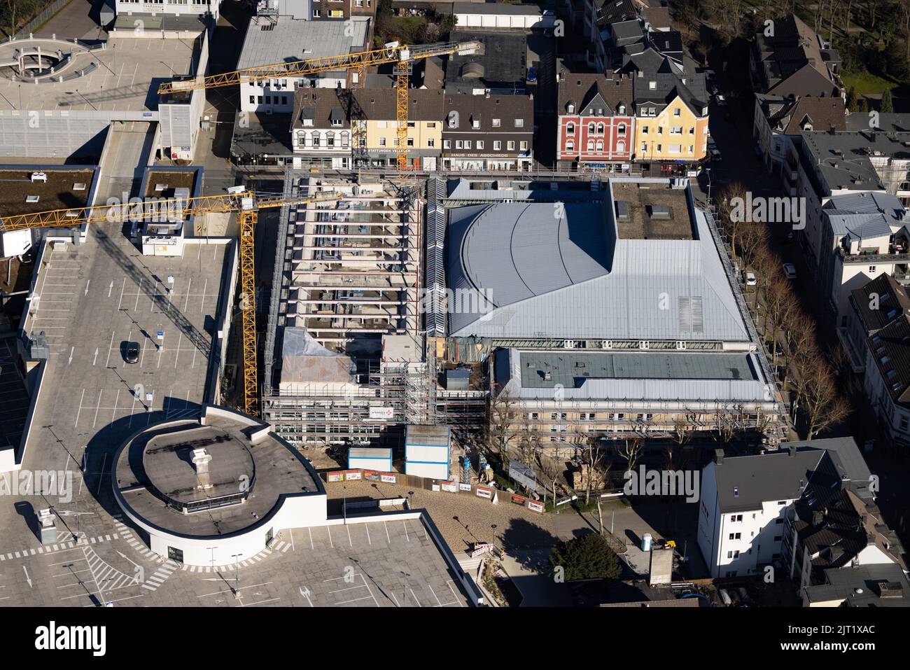 Aerial view, StadtGalerie Velbert and Forum Niederberg with extension ...