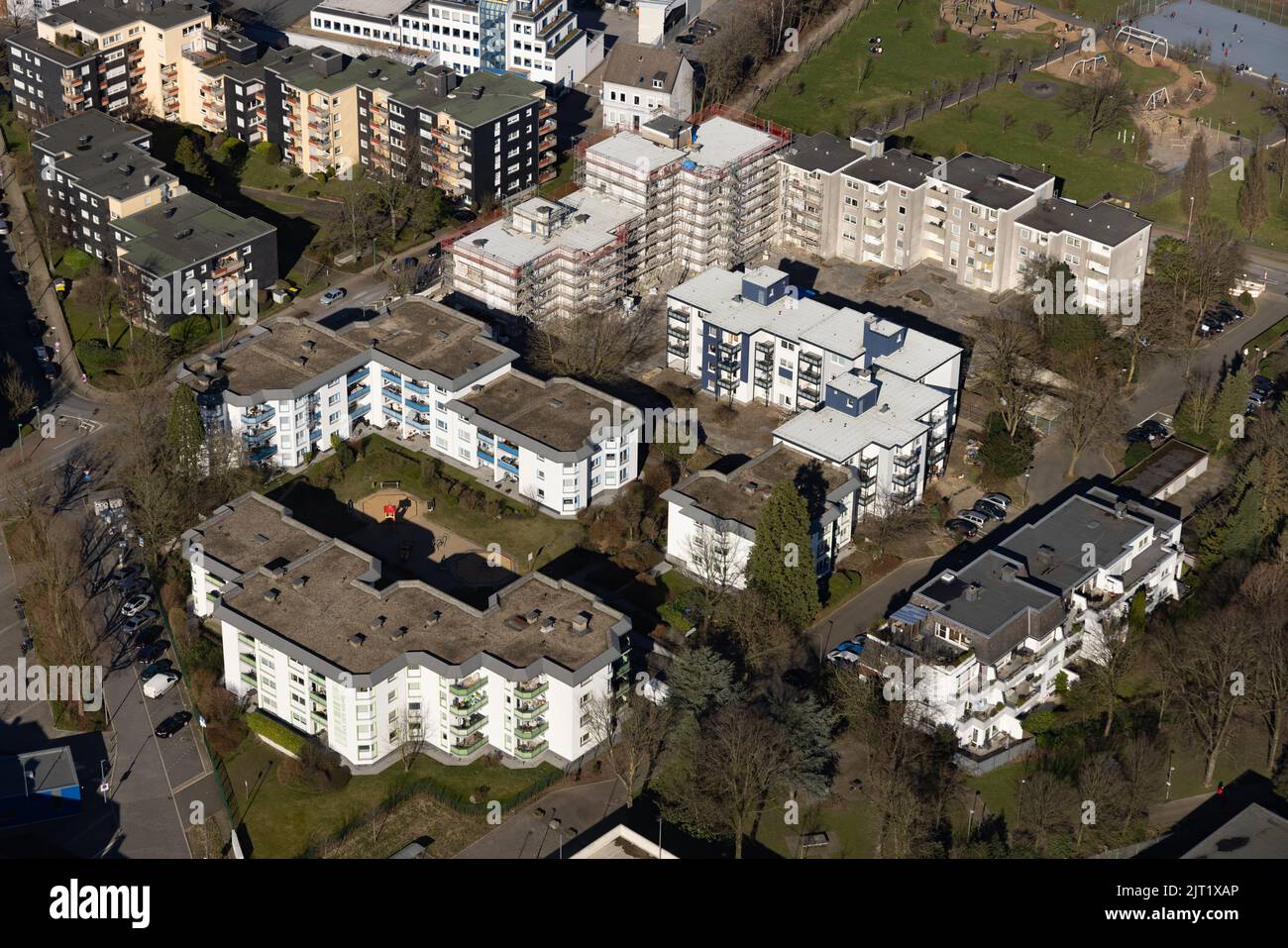 Aerial view, high-rise housing estate between Sternbergstraße and An ...