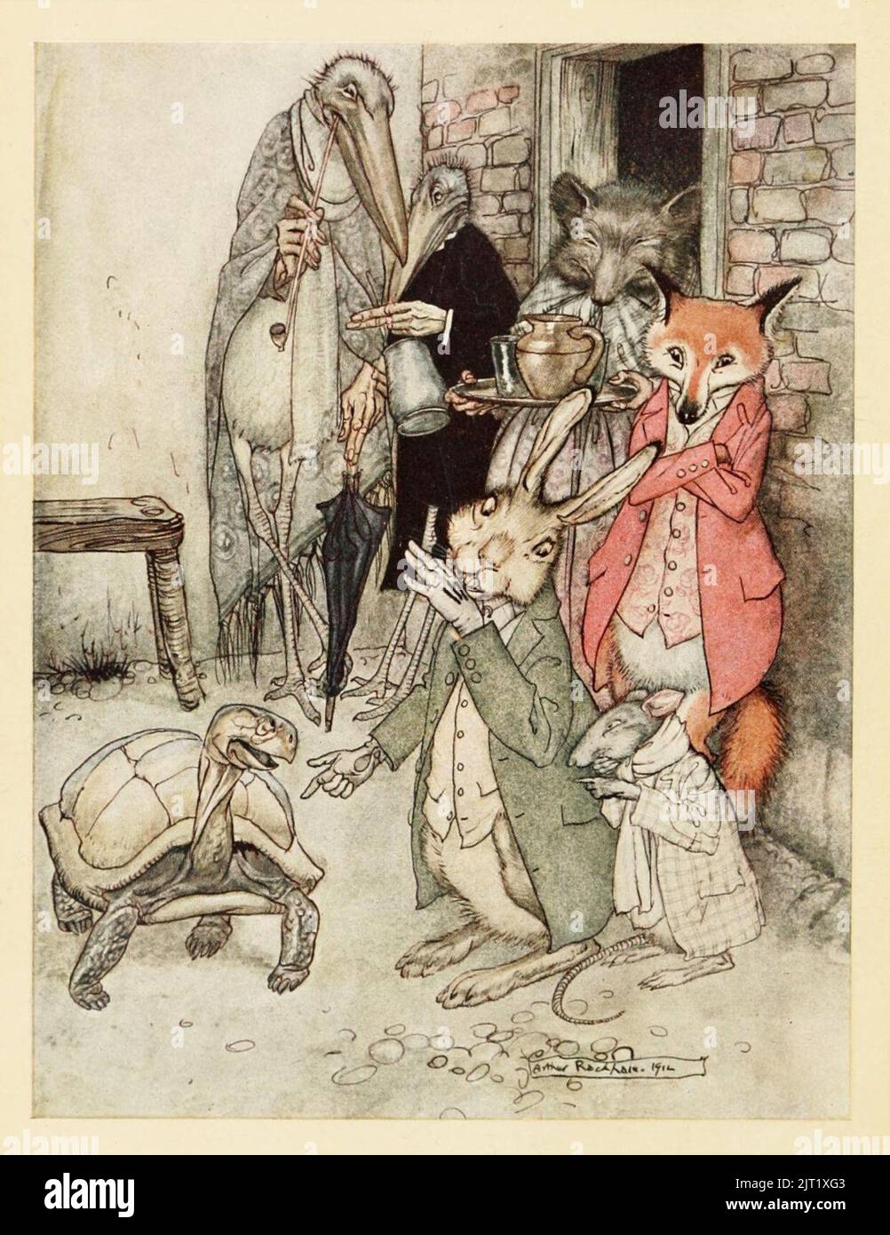 Tortoise and hare rackham Stock Photo - Alamy
