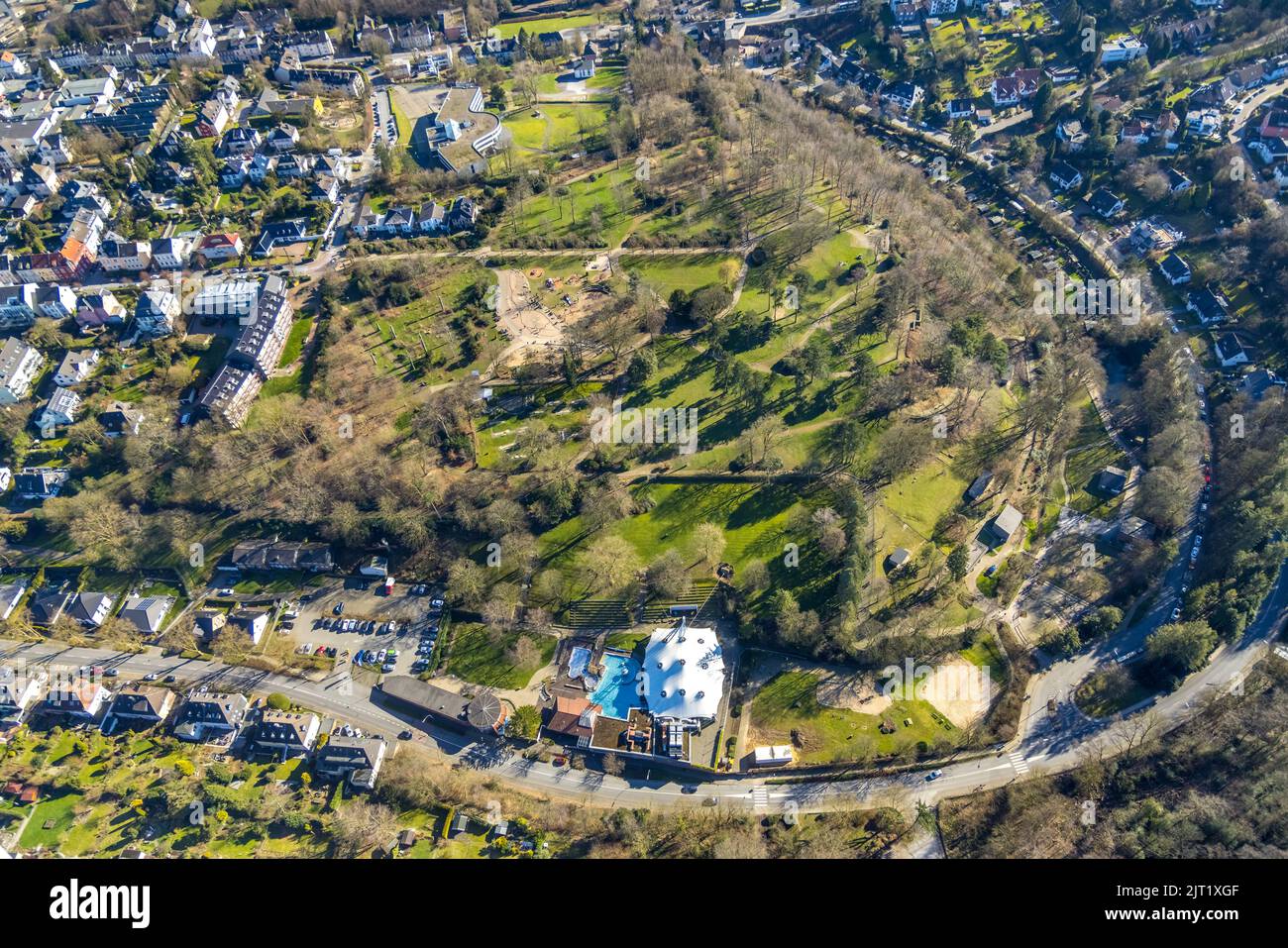 Parkbad velbert mitte in the herminghauspark hi-res stock photography ...