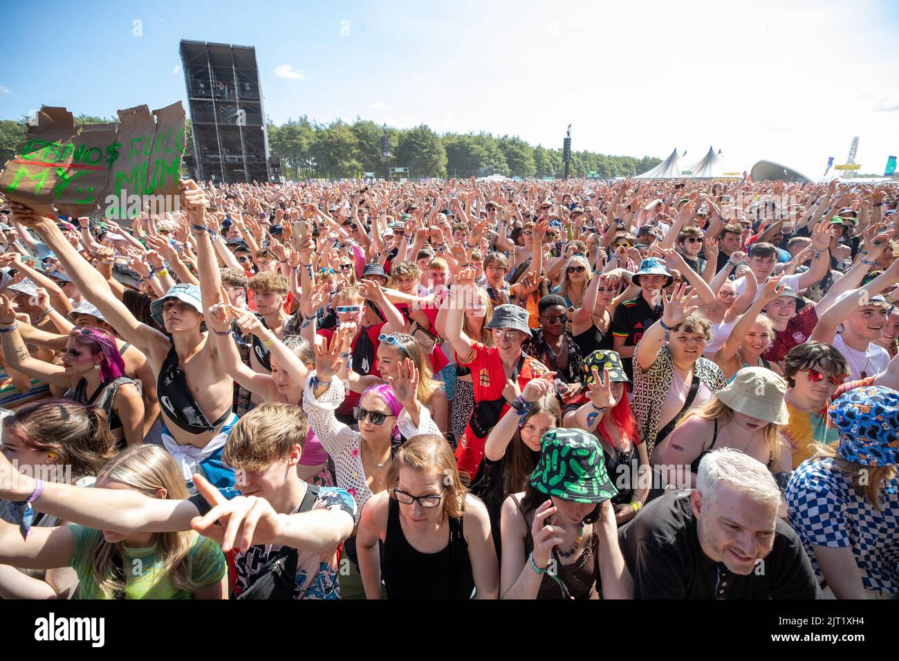 Leeds, UK. 27 Aug 2022Crowd scene during Day 2 at Leeds Festival 2022 ...