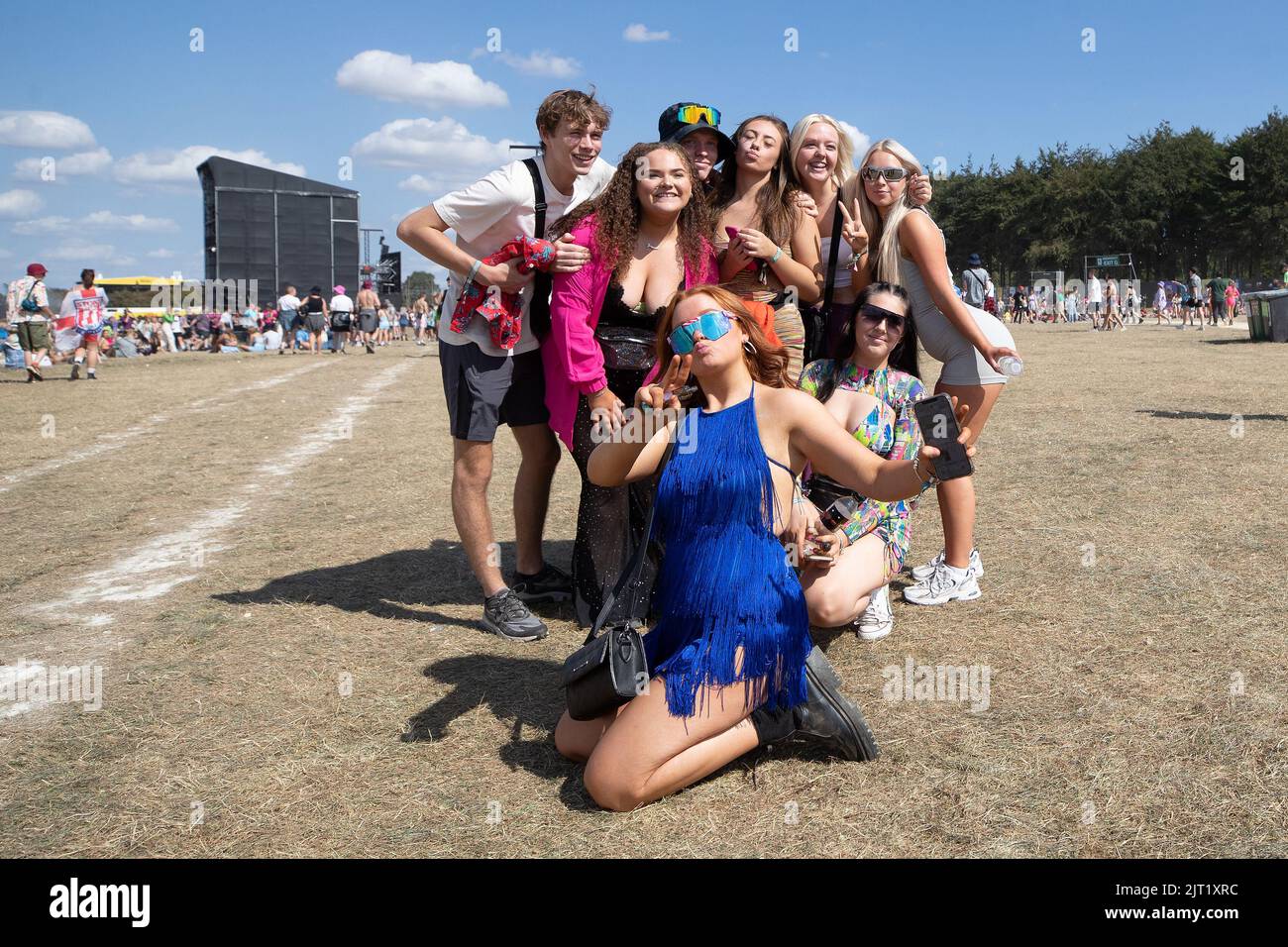 Leeds, UK. 27 Aug 2022Crowd scene during Day 2 at Leeds Festival 2022 ...
