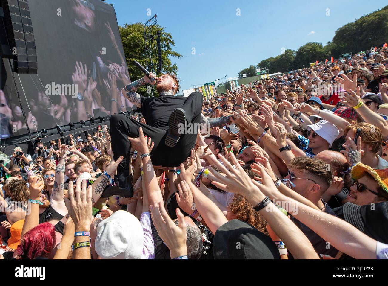 Leeds, UK. 27 Aug 2022Frank Carter & the Rattlesnakes on Main Stage ...