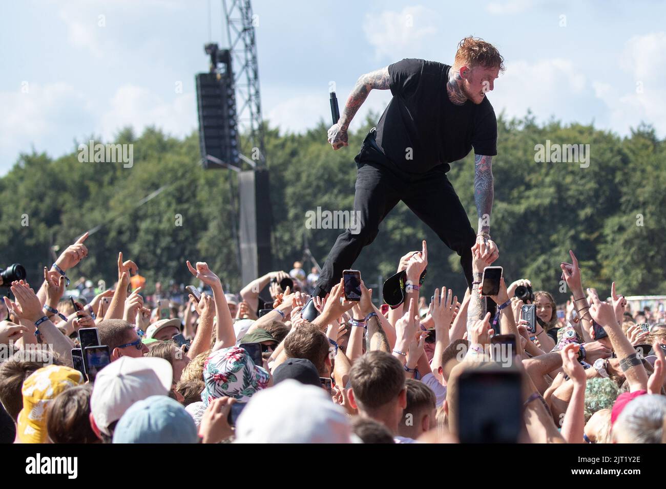 Leeds, UK. 27 Aug 2022Frank Carter & the Rattlesnakes on Main Stage ...