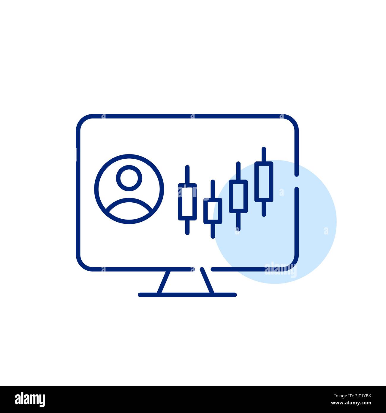 Stock market trading personal account. Pixel perfect, editable stroke ...