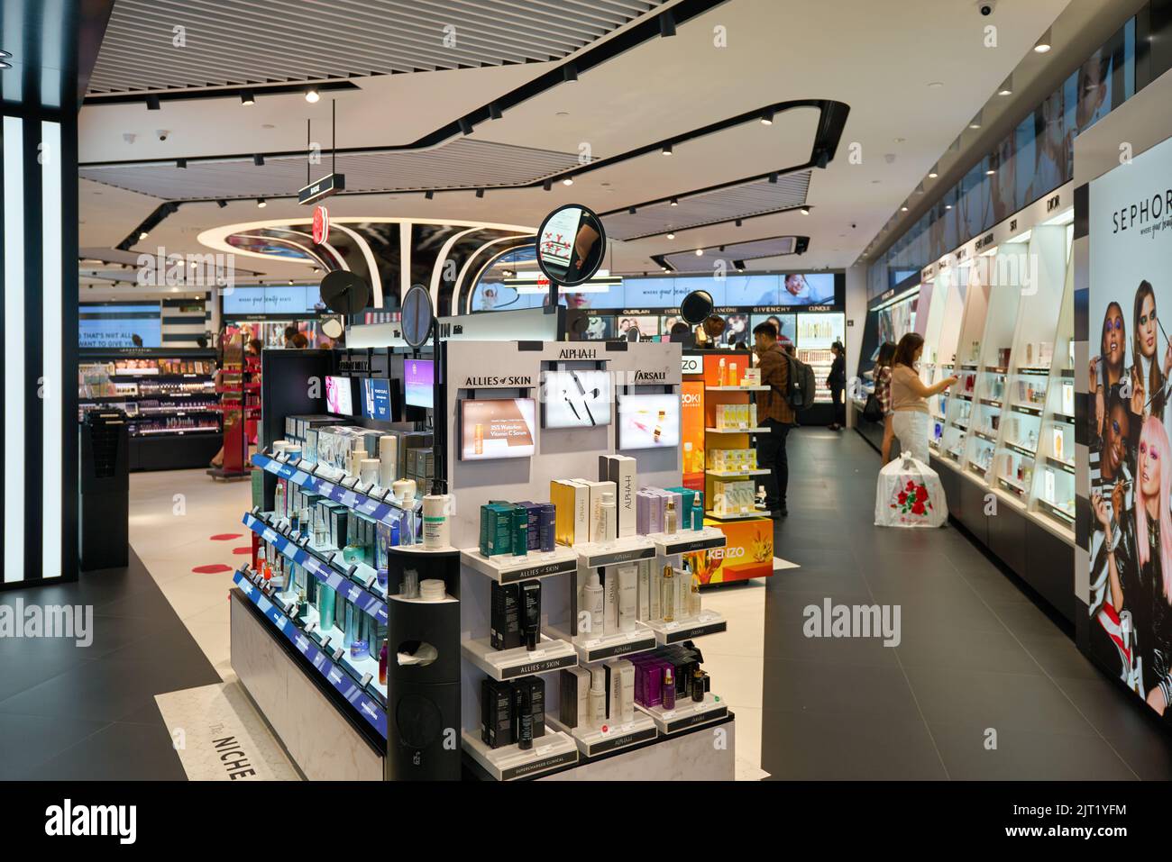 SINGAPORE - CIRCA JANUARY, 2020: interior shot of Sephora store at Nge ...