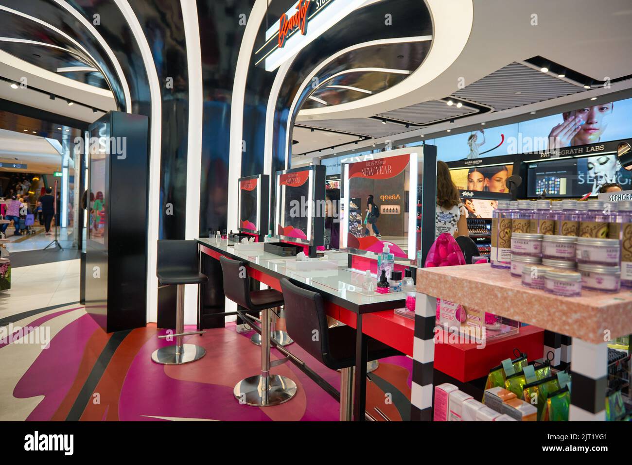 SINGAPORE - CIRCA JANUARY, 2020: interior shot of Sephora store at Nge Ann City shopping center ...