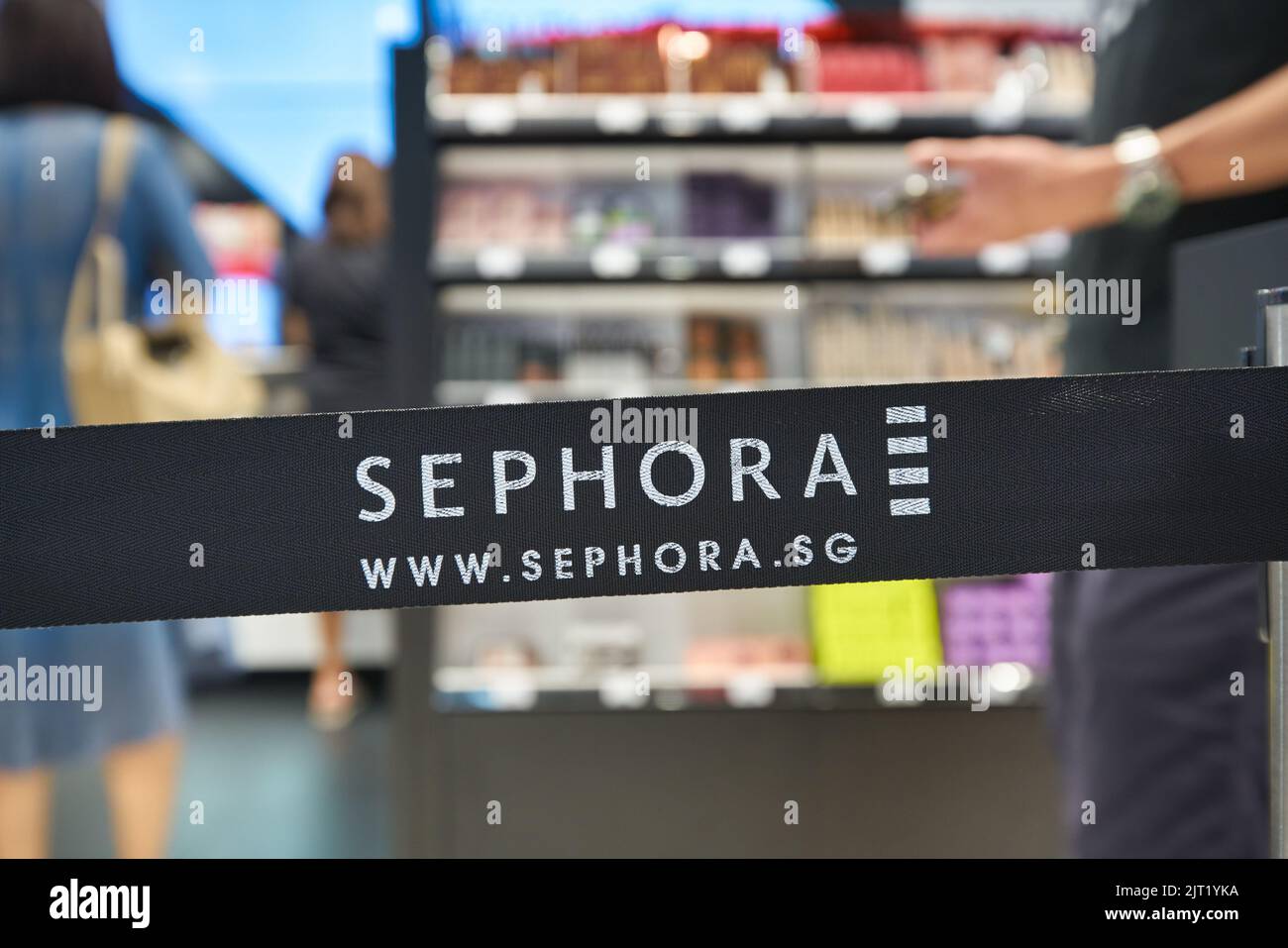 SINGAPORE - CIRCA JANUARY, 2020: close up shot of Sephora sign as seen ...
