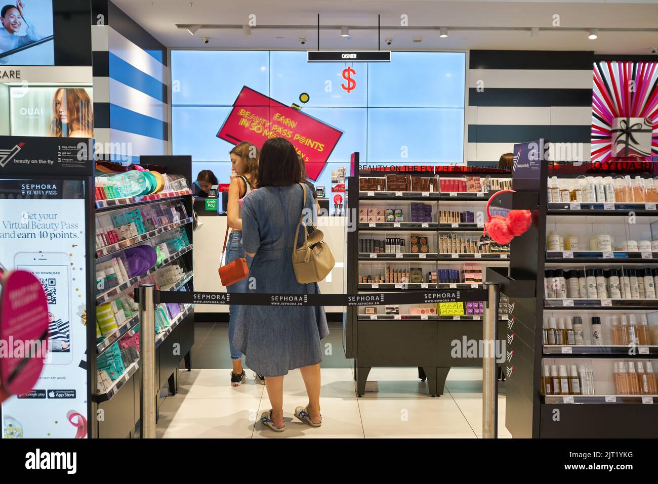 SINGAPORE - CIRCA JANUARY, 2020: interior shot of Sephora store at Nge ...