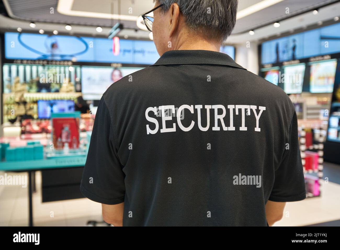 SINGAPORE - CIRCA JANUARY, 2020: close up shot of SECURITY sign on the ...
