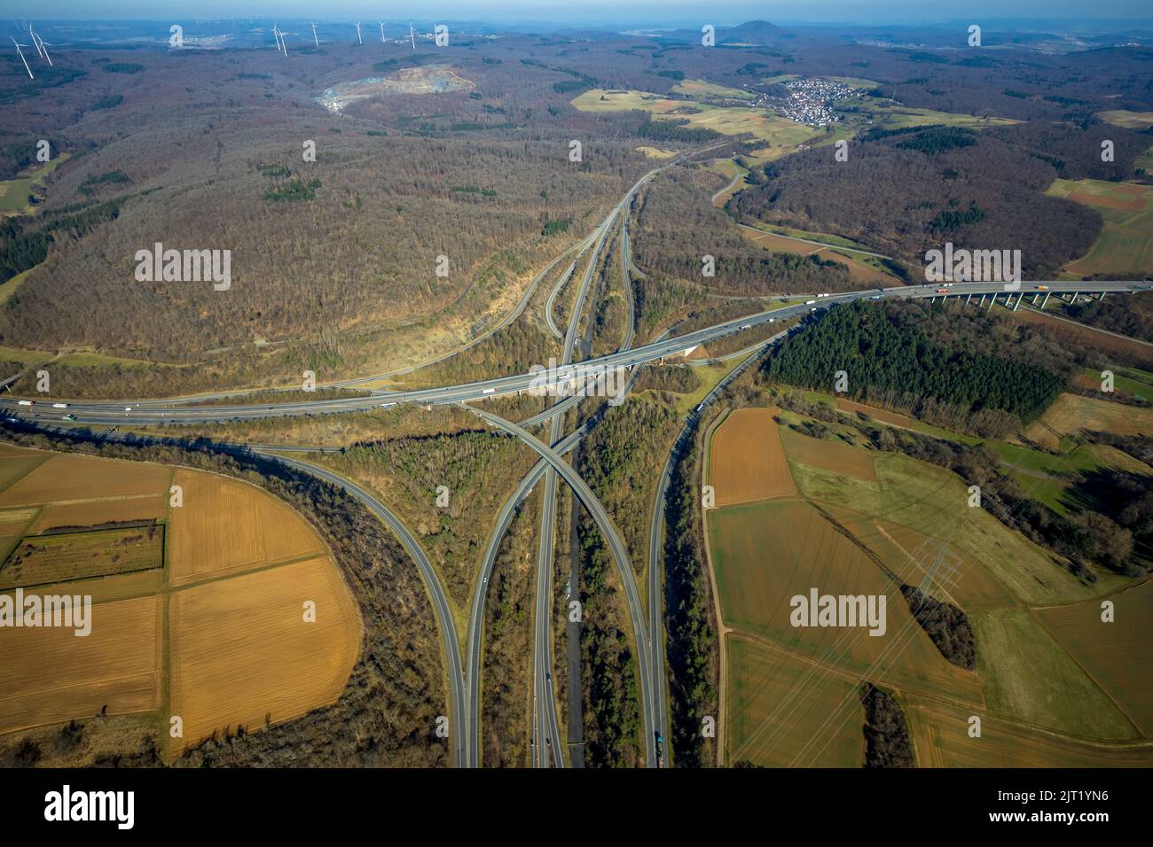 Blasbach viaduct on the right in the picture hi-res stock photography ...