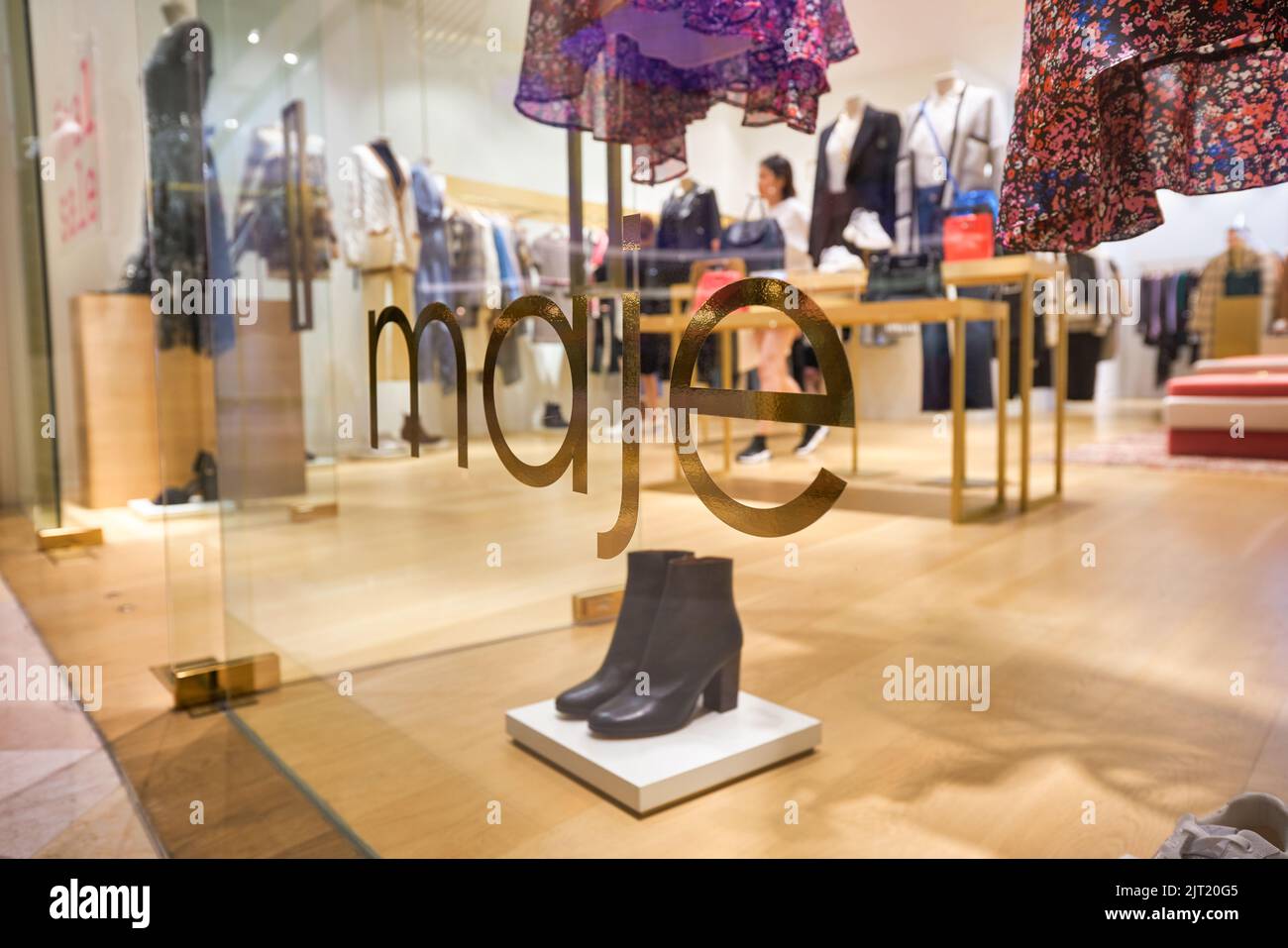 SINGAPORE - CIRCA JANUARY, 2020: Maje storefront in ION Orchard ...