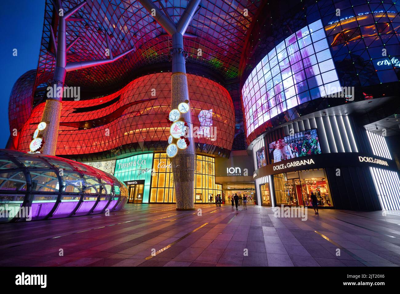 SINGAPORE - CIRCA JANUARY, 2020: street level view of ION Orchard ...