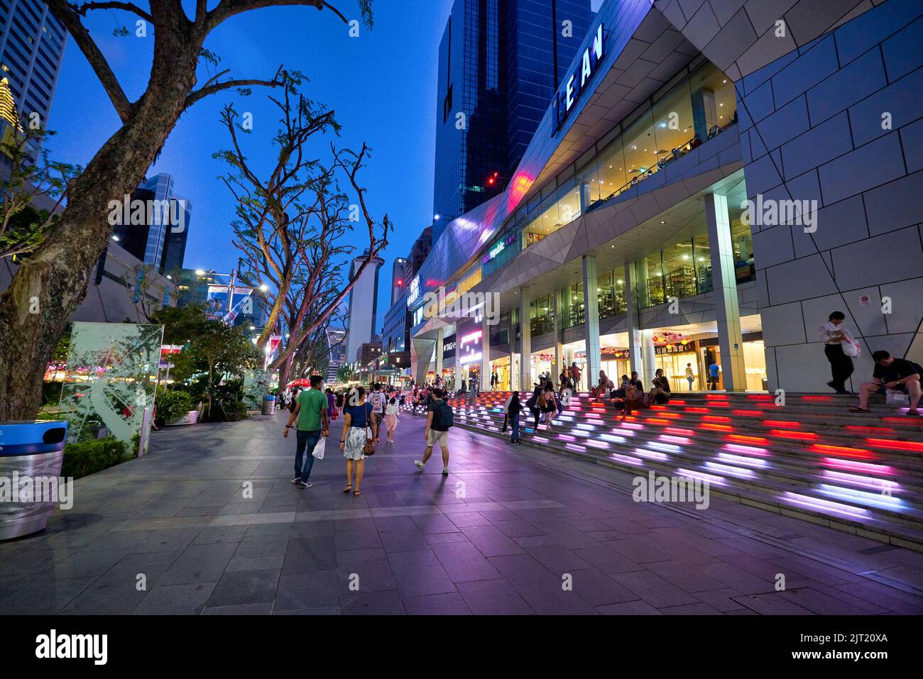SINGAPORE - CIRCA JANUARY, 2020: street level view of Singapore Stock ...