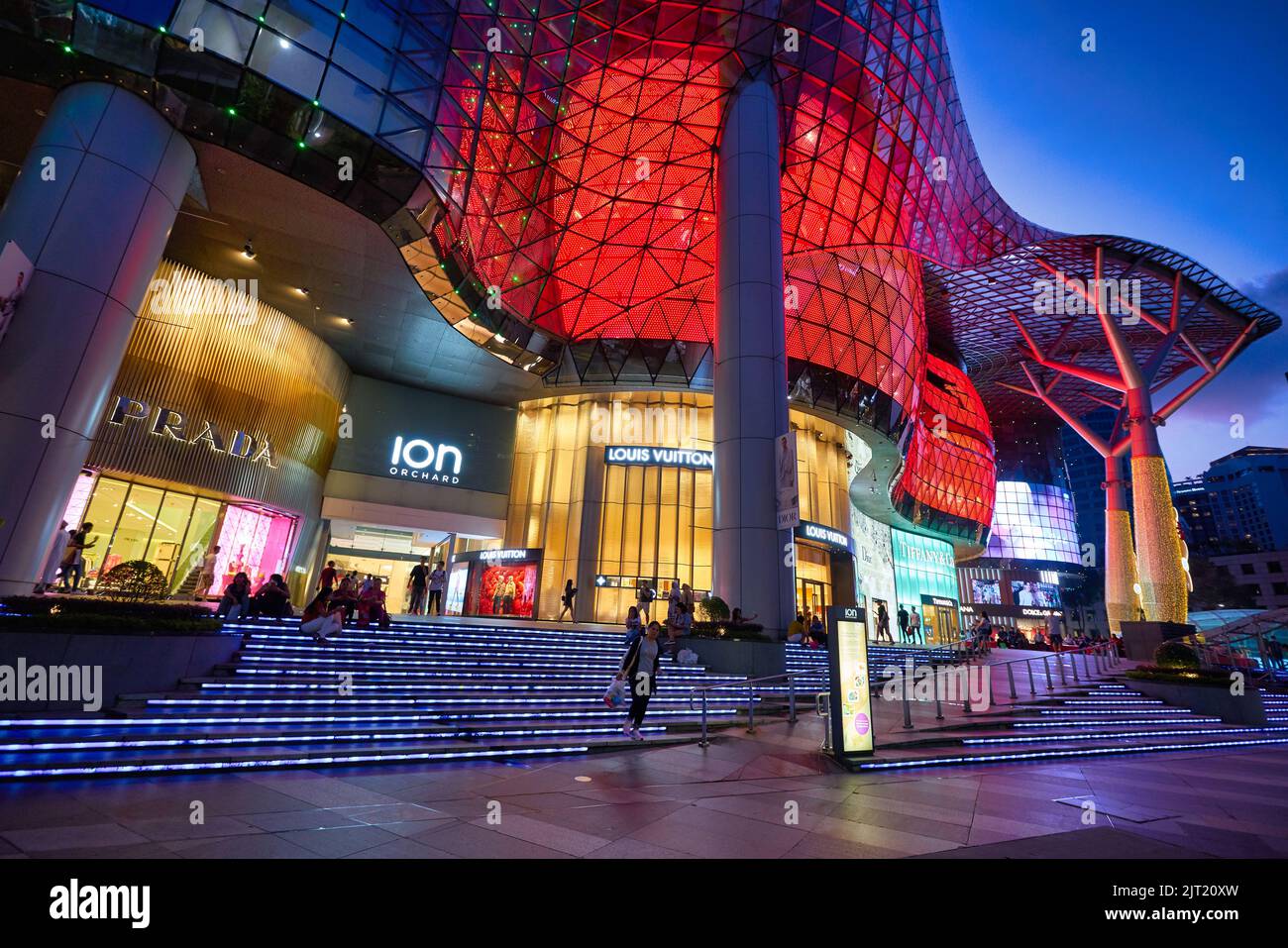 SINGAPORE - CIRCA JANUARY, 2020: street level view of ION Orchard ...