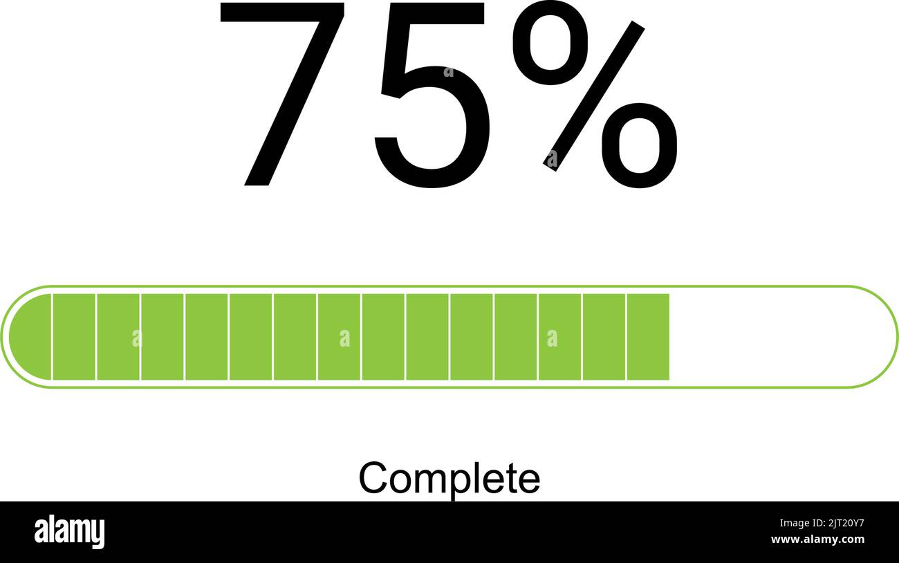 Loading bar progress icons, load sign green vector illustration. System ...