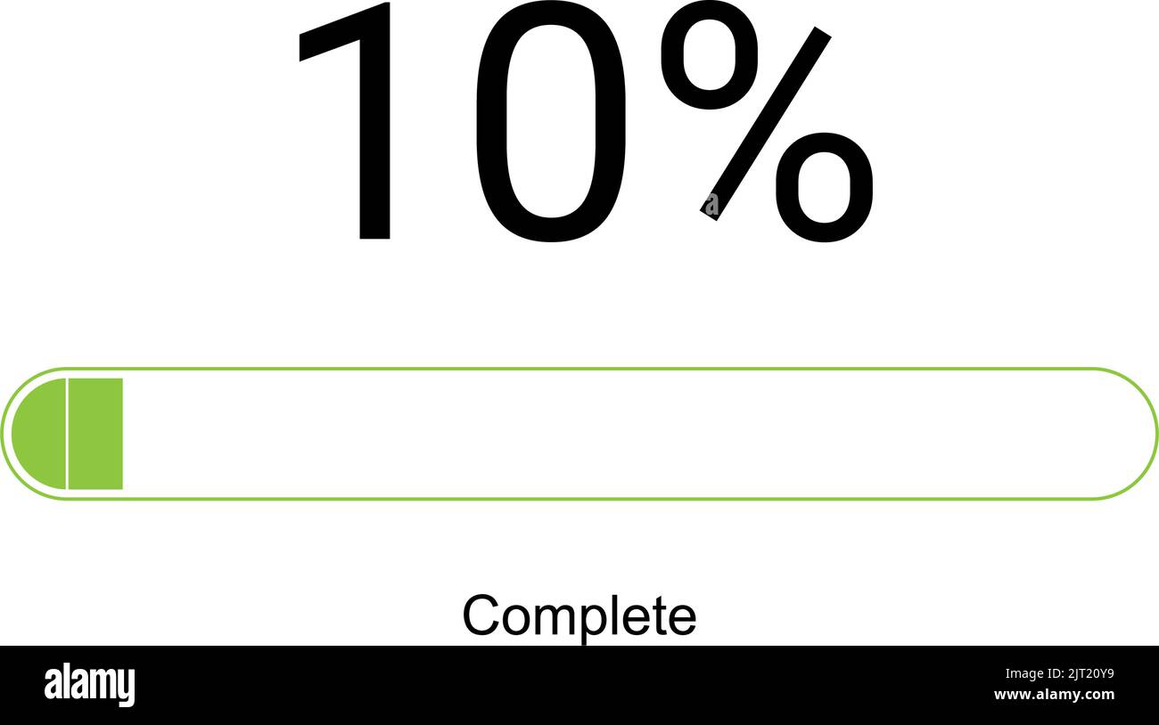 Loading bar progress icons, load sign green vector illustration. System ...