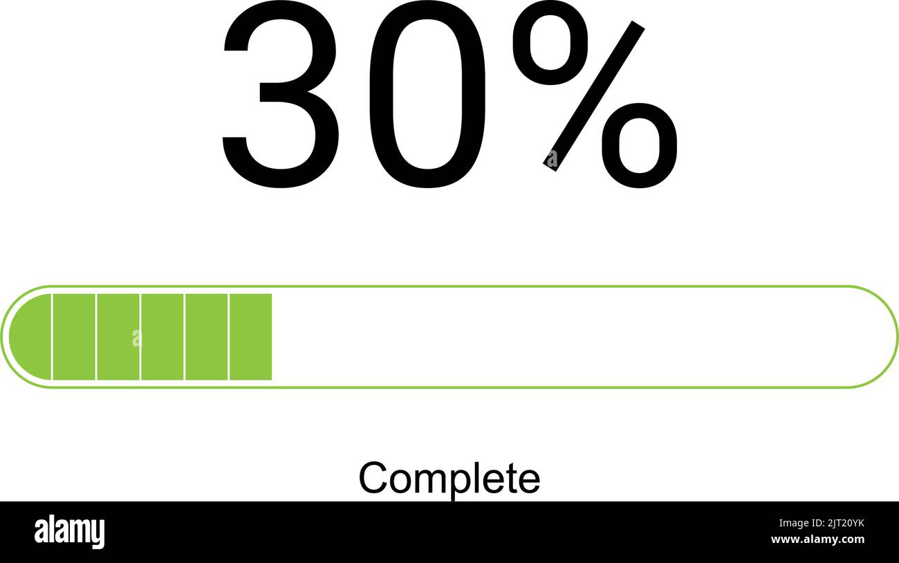 Loading bar progress icons, load sign green vector illustration. System ...