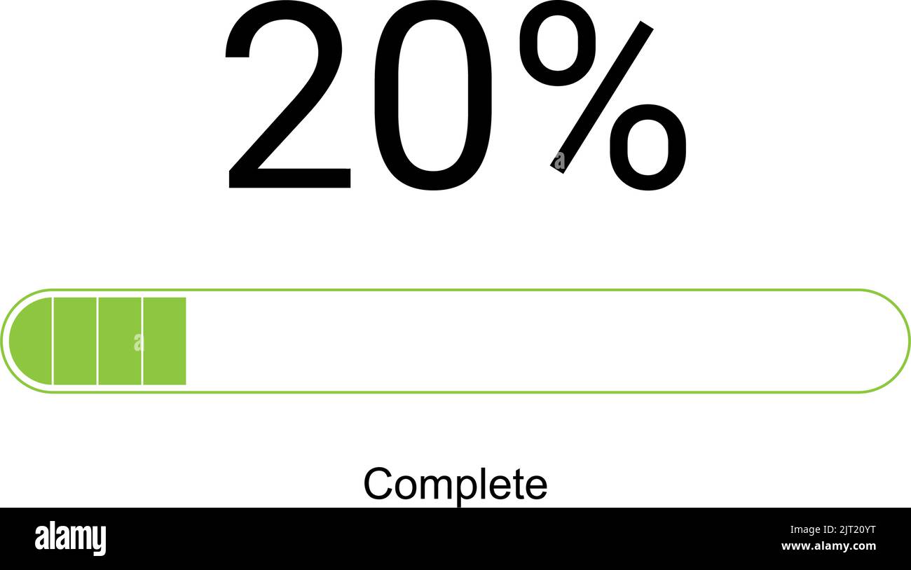 Loading bar progress icons, load sign green vector illustration. System ...