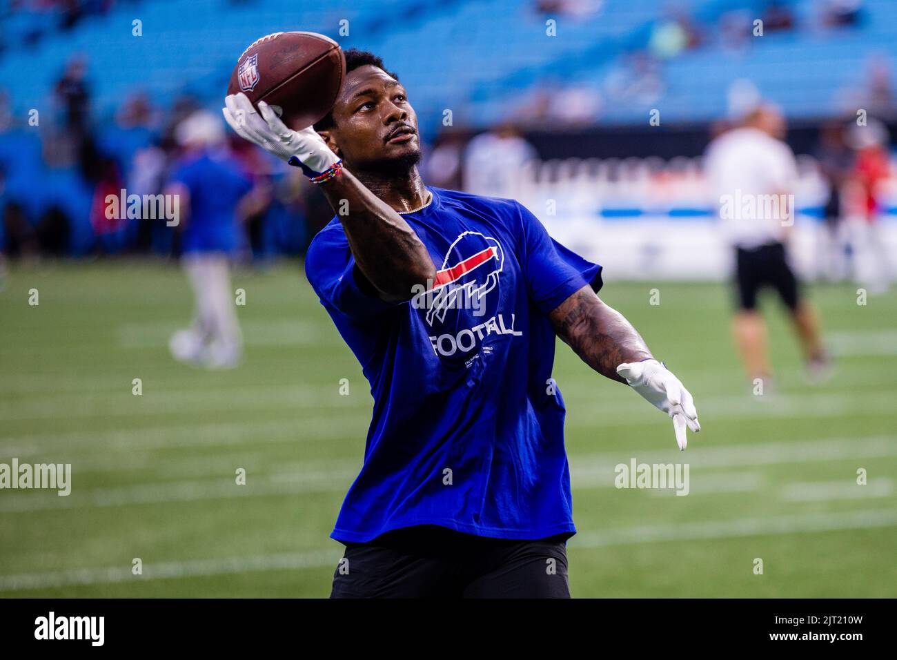 August 26, 2022: Buffalo Bills wide receiver Isaiah McKenzie (6) throws ...