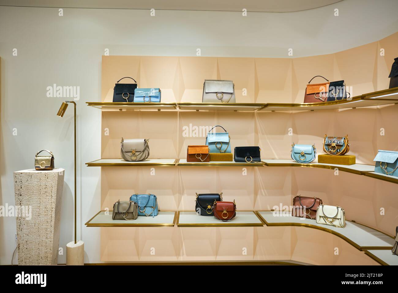 SINGAPORE - JANUARY 20, 2020: interior shot of Chloe store at the ...