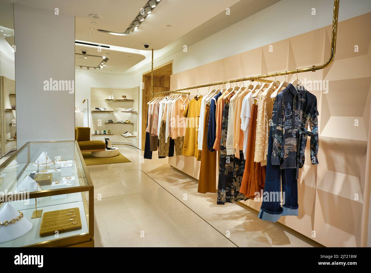 SINGAPORE - JANUARY 20, 2020: interior shot of Chloe store at the ...