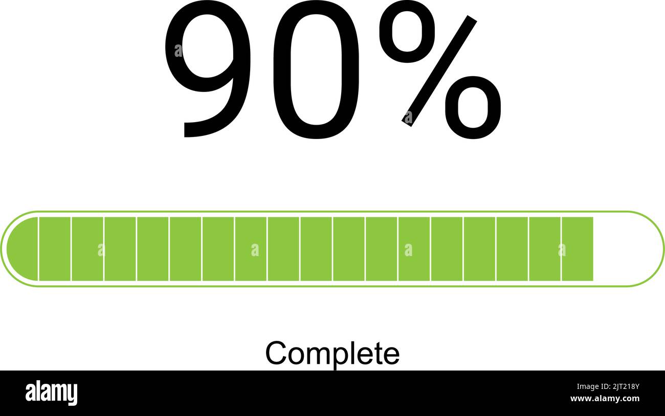 Loading bar progress icons, load sign green vector illustration. System ...