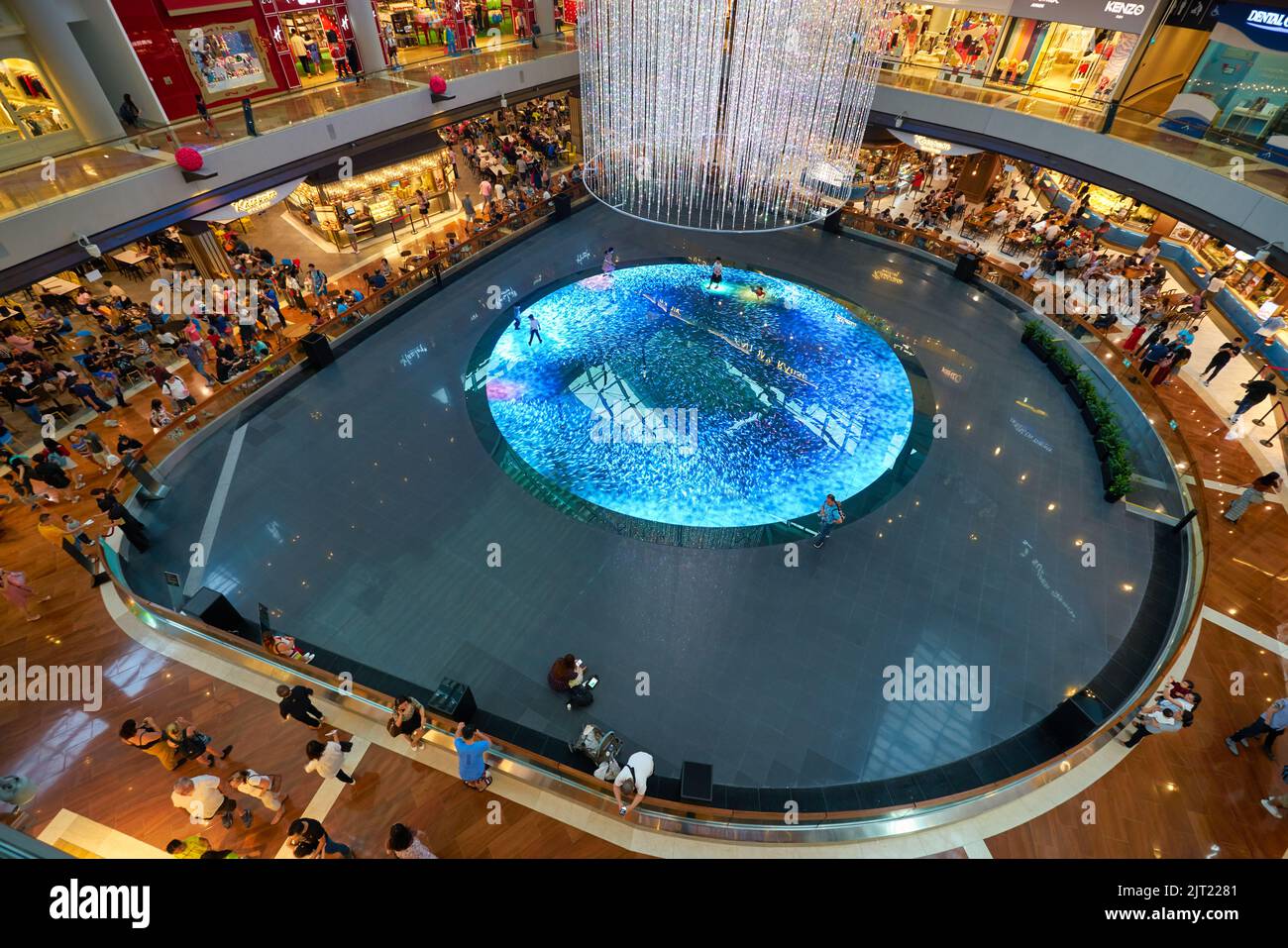 SINGAPORE - JANUARY 20, 2020: view of Digital Light Canvas in Singapore ...