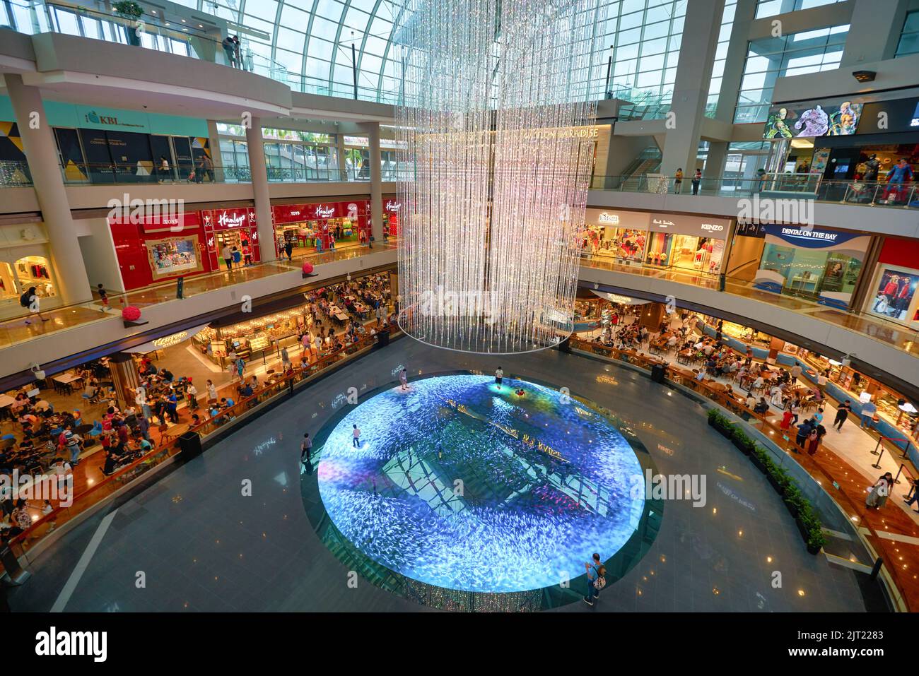 SINGAPORE - JANUARY 20, 2020: view of Digital Light Canvas in Singapore ...