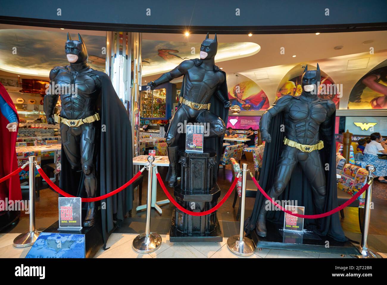 SINGAPORE - JANUARY 20, 2020: Batman life-size statues on display at DC ...