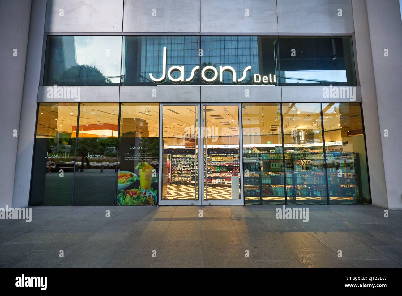 SINGAPORE - JANUARY 20, 2020: entrance to Jasons Deli at the Shoppes at ...