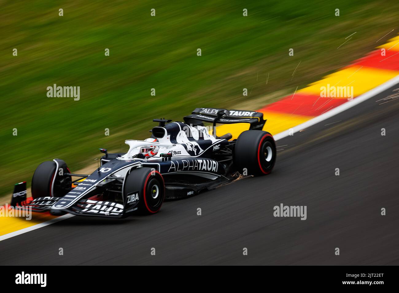 10 GASLY Pierre (fra), Scuderia AlphaTauri AT03, action during the Formula 1 Rolex Belgian Grand ...