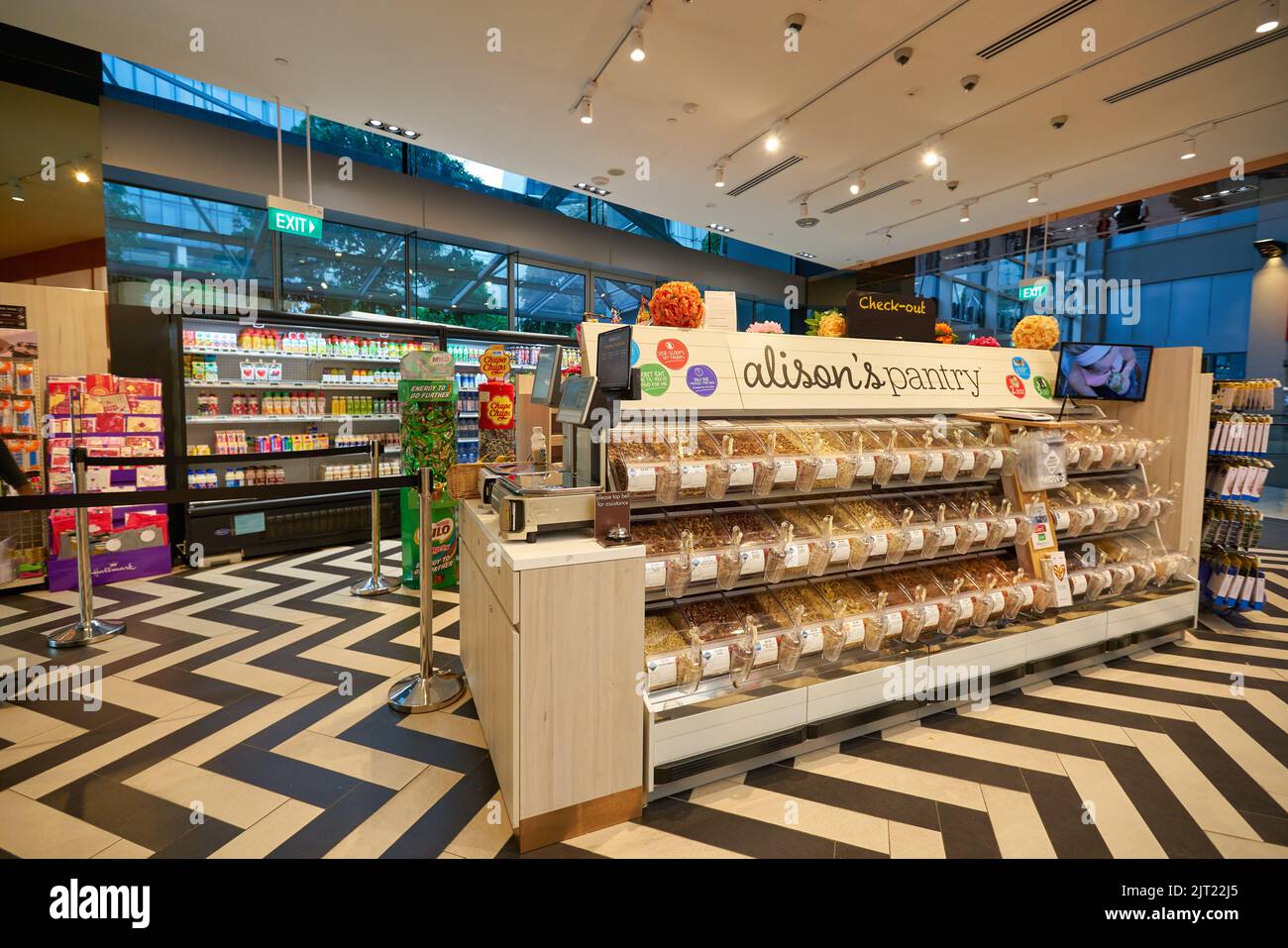 SINGAPORE - JANUARY 20, 2020: interior shot of Jasons Deli at the ...